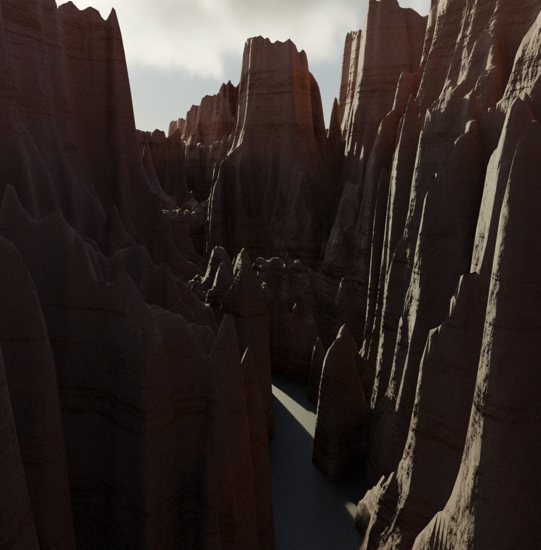 3D model Realistic CANYON procedural 3D model VR / AR / low-poly | CGTrader