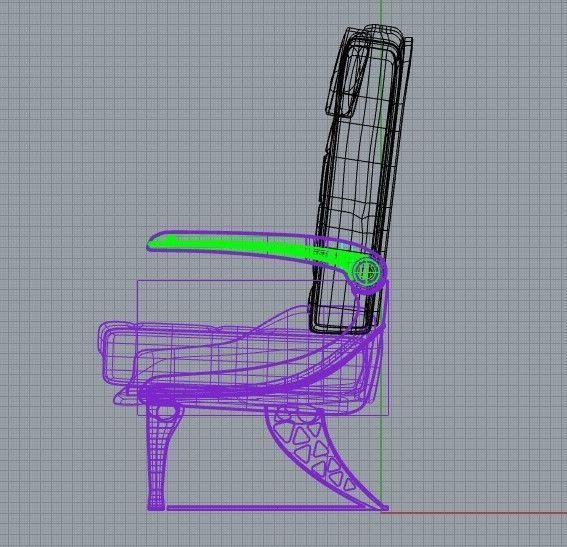 High Quality Airplane Premium Seating 3D Model With textures 3D model ...
