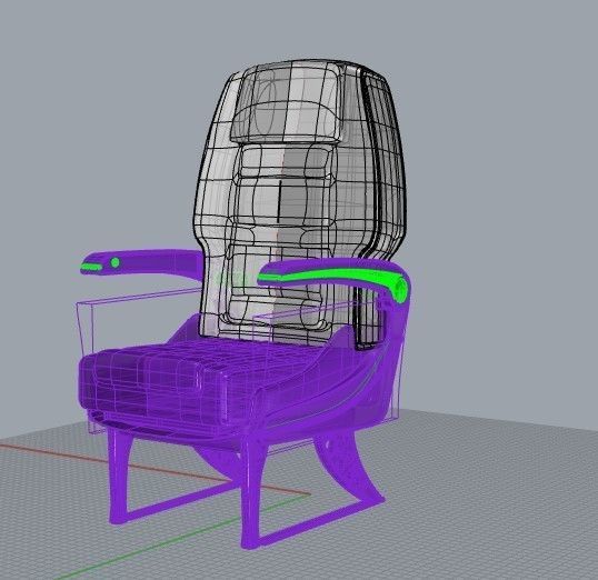 High Quality Airplane Premium Seating 3D Model With textures 3D model ...