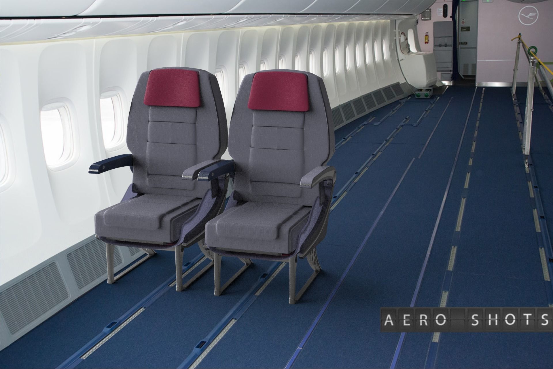 High Quality Airplane Premium Seating 3D Model With textures 3D model ...