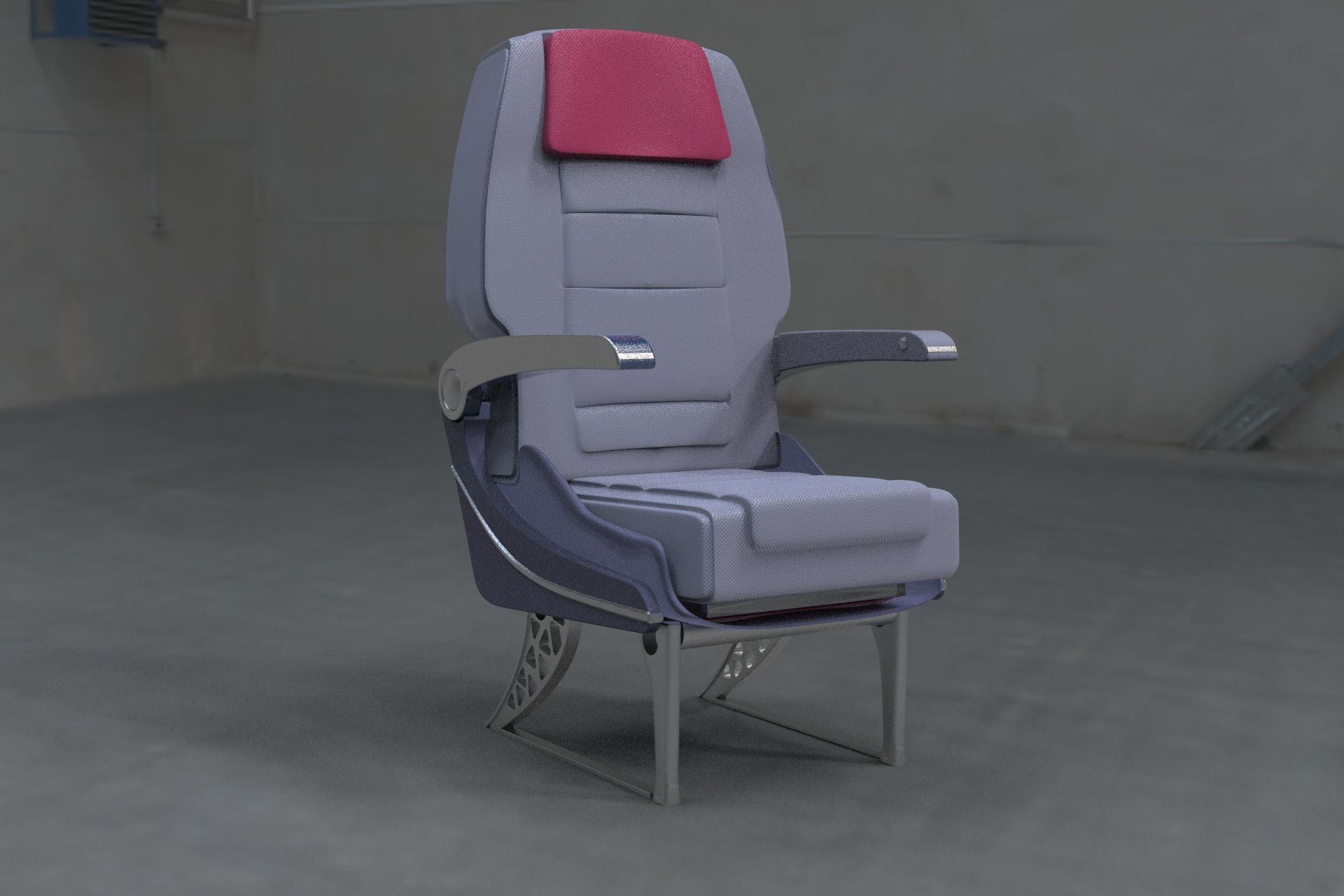 High Quality Airplane Premium Seating 3D Model With textures 3D model ...