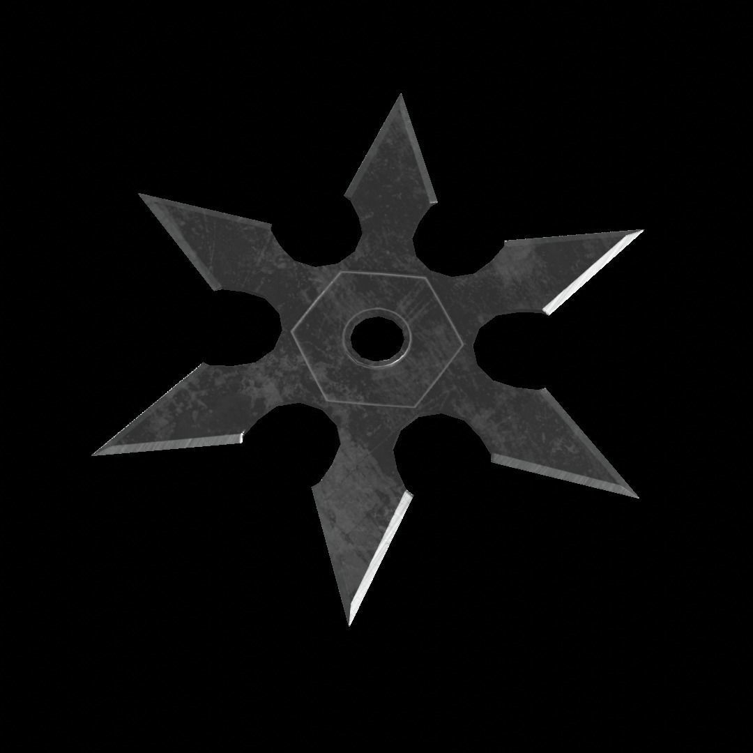 3D model Shuriken 3 models Rigged and Animated VR / AR / low-poly ...