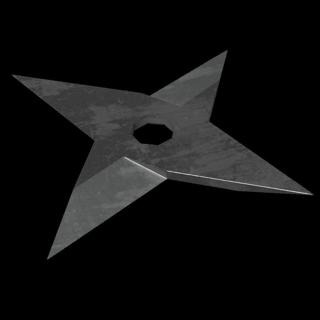 3D model Shuriken 3 models Rigged and Animated VR / AR / low-poly ...