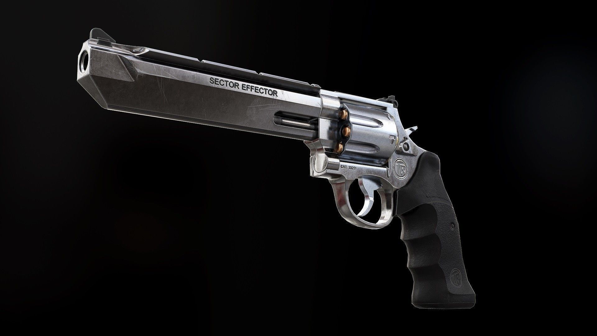 3D model Stealthhunter revolver - Model and Textures VR / AR / low-poly ...