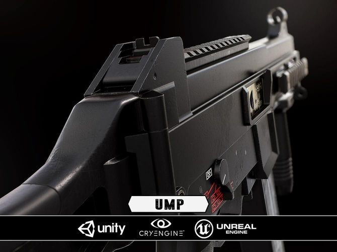 3D model UMP - Model and Textures VR / AR / low-poly | CGTrader