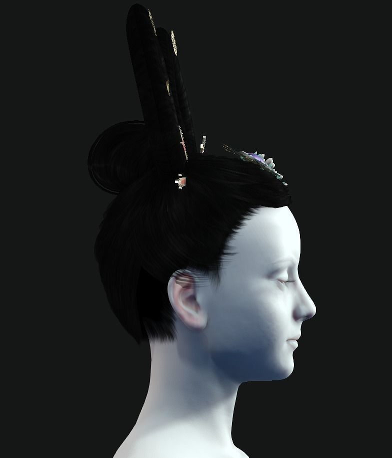 3D model DTS - Model 3C Hair VR / AR / low-poly | CGTrader