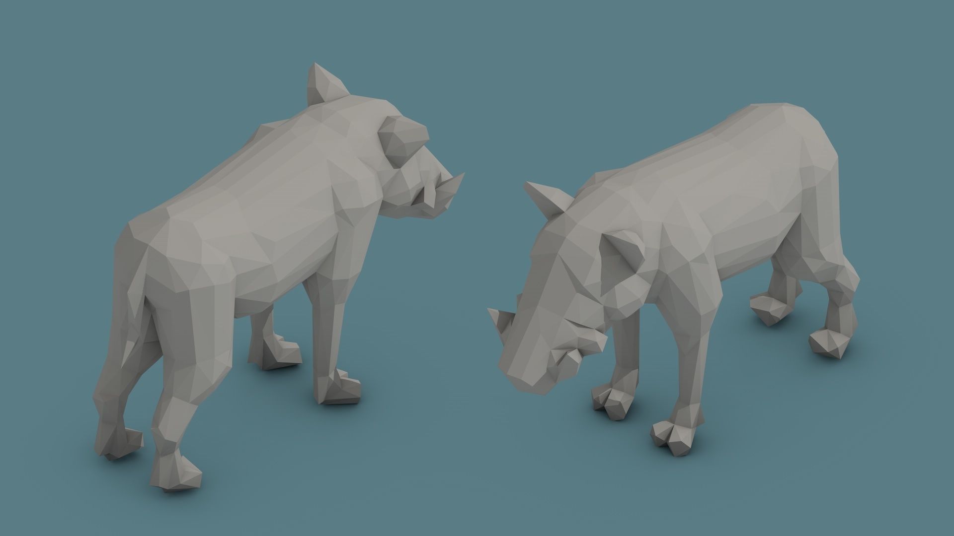 3D model Low Poly Animal Pack 01 Isometric Icon VR / AR / low-poly ...