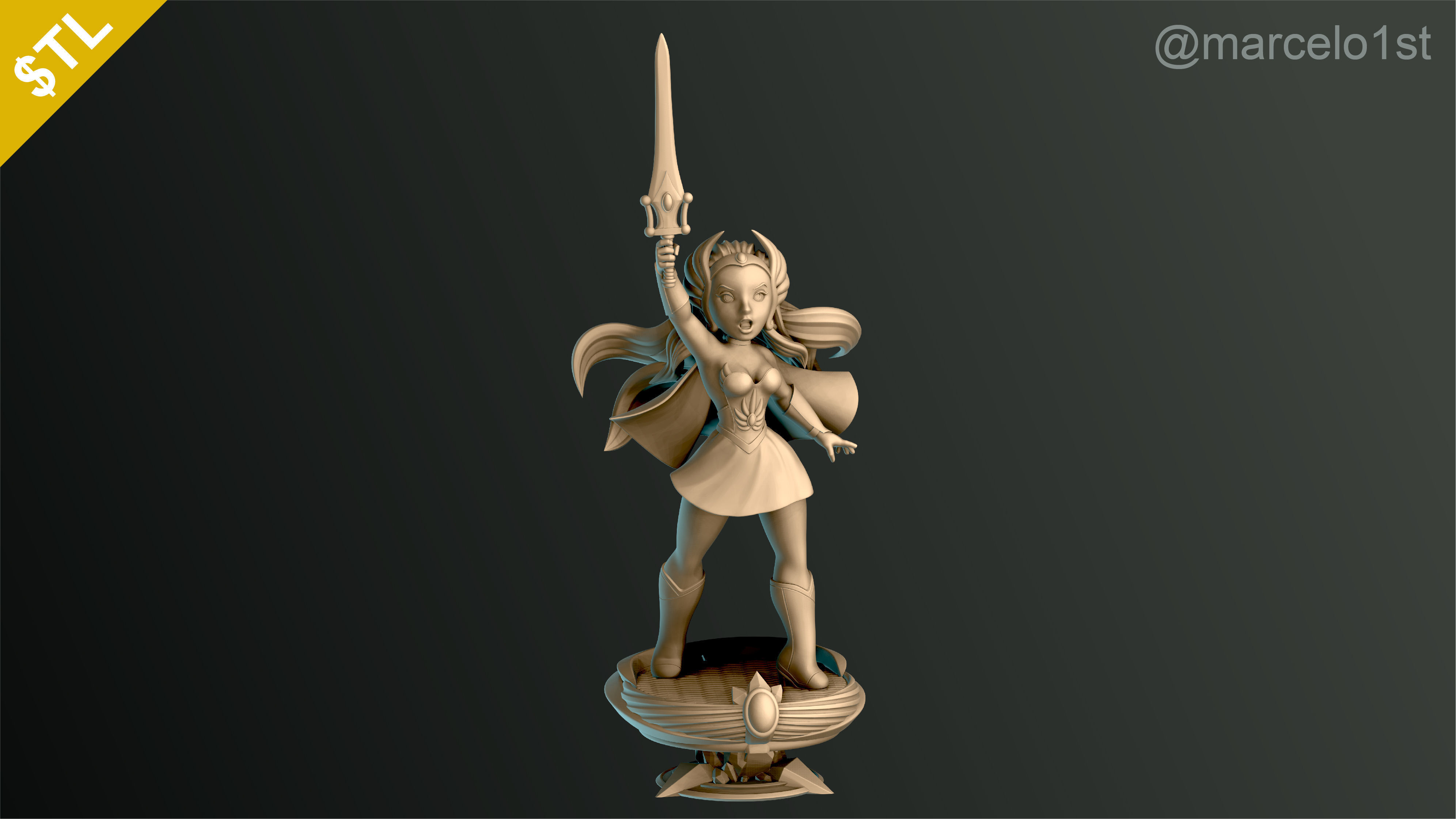 SHE-RA - CLASSIC PRINCESS ADORA 3D model 3D printable | CGTrader