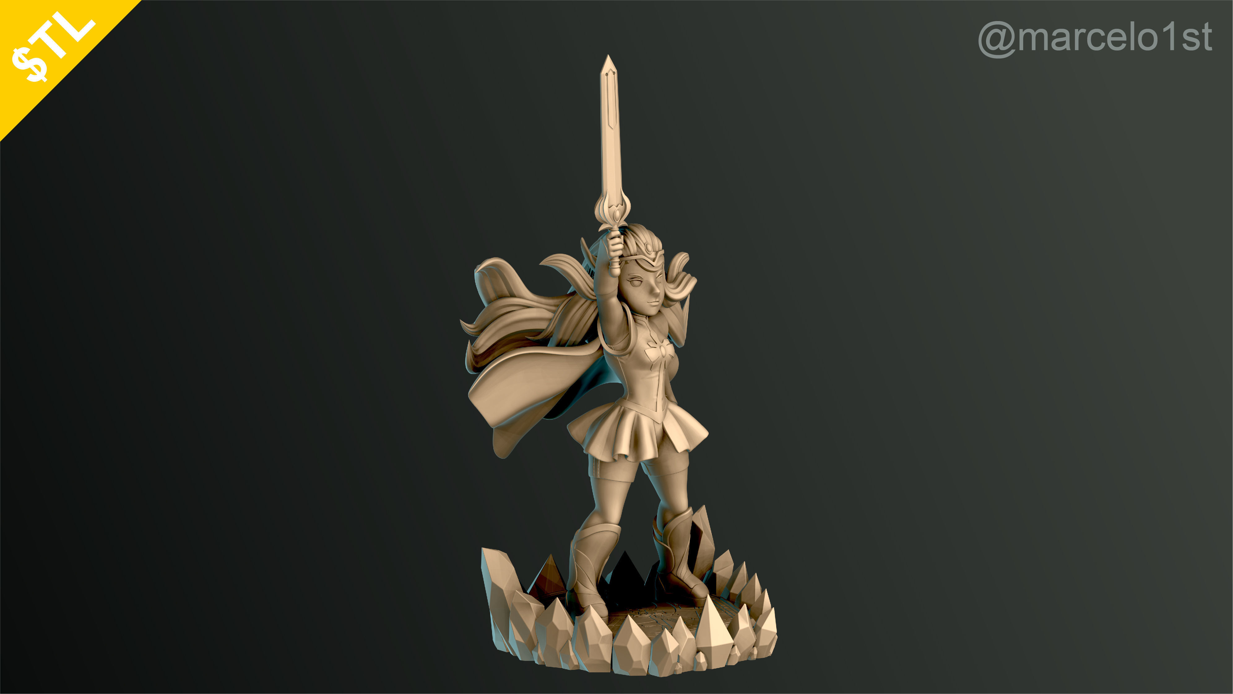 SHE-RA - PRINCESS ADORA NEW CARTOON 3D model 3D printable | CGTrader