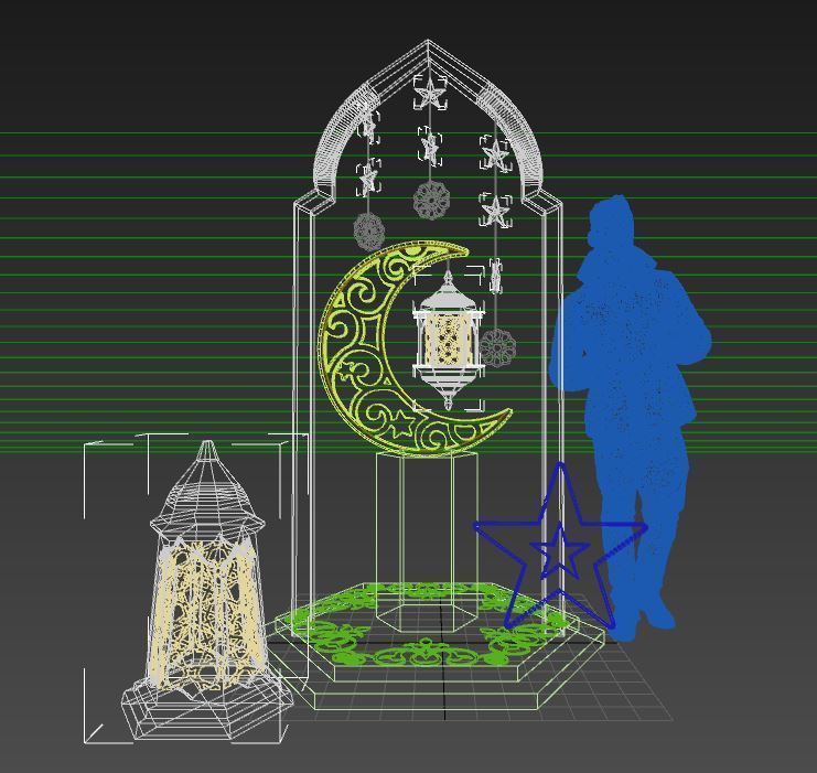 Ramadan and Eid decoration 3D model | CGTrader