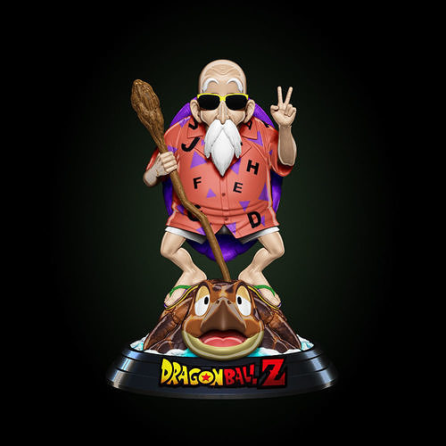 Dragonball Master Roshi Full diorama 3D model 3D printable | CGTrader