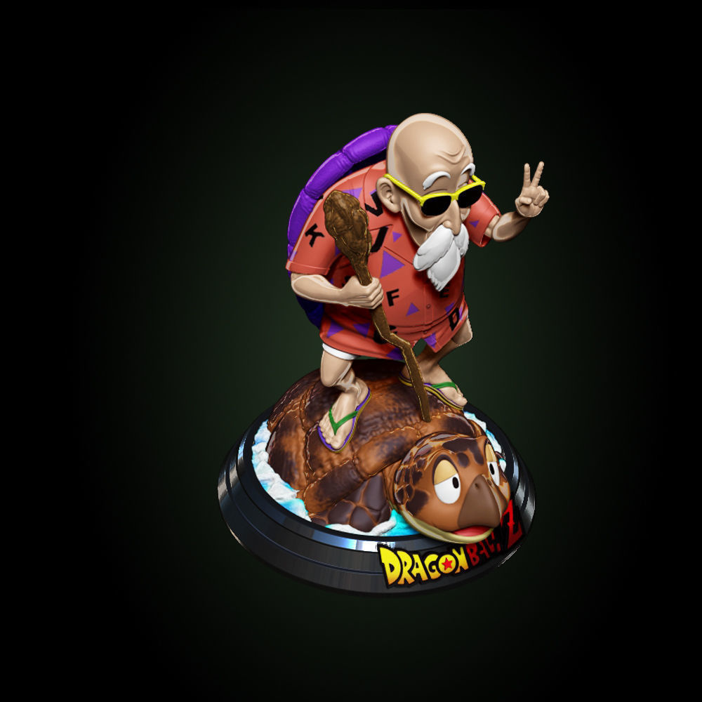 Dragonball Master Roshi Full diorama 3D model 3D printable | CGTrader