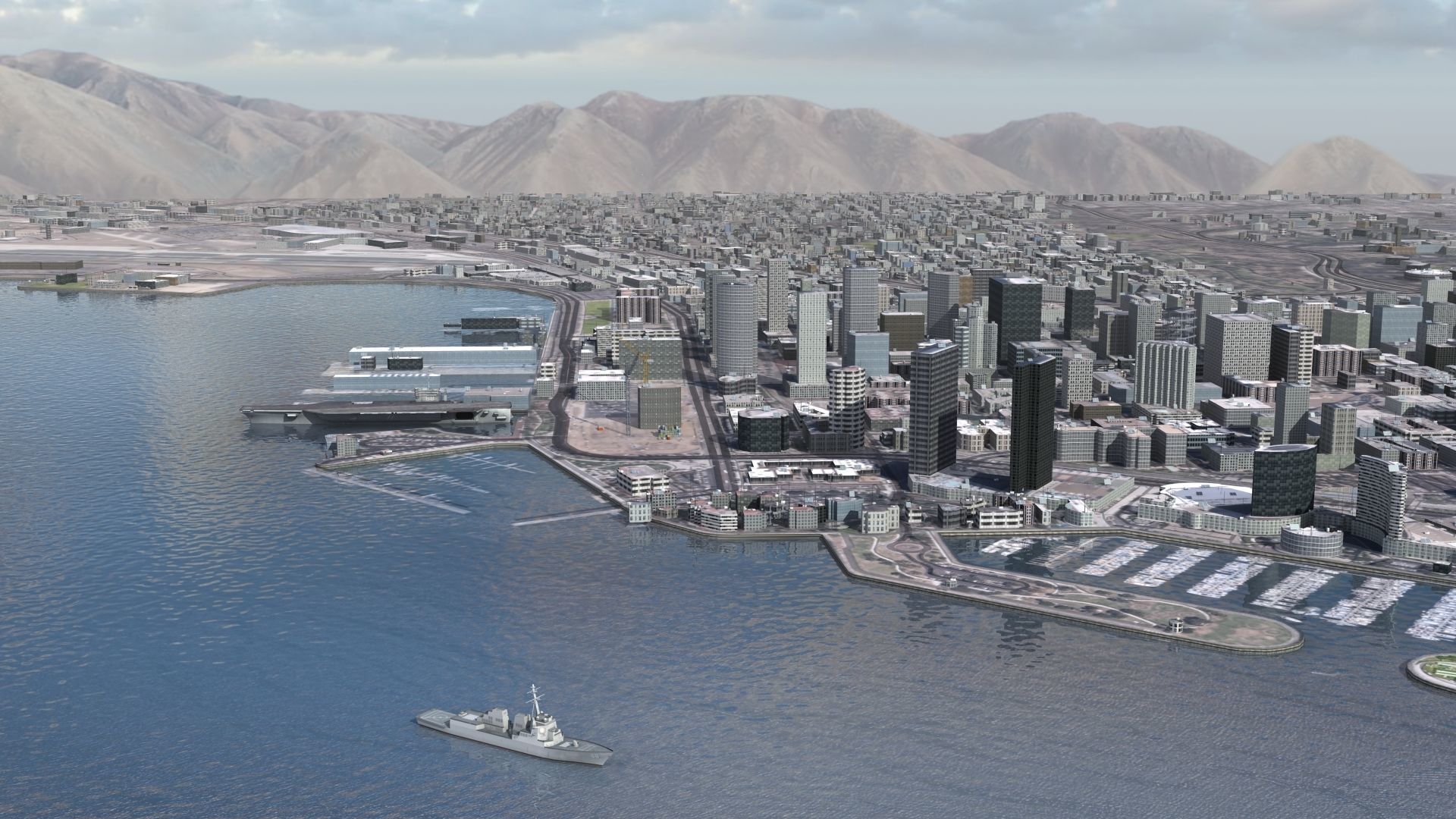 3D model Military Naval Base VR / AR / low-poly | CGTrader