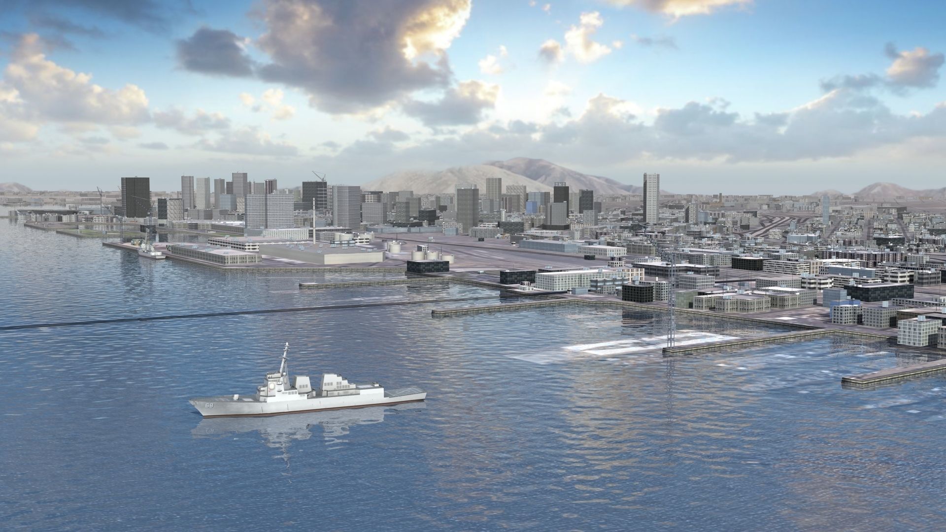 3D model Military Naval Base VR / AR / low-poly | CGTrader