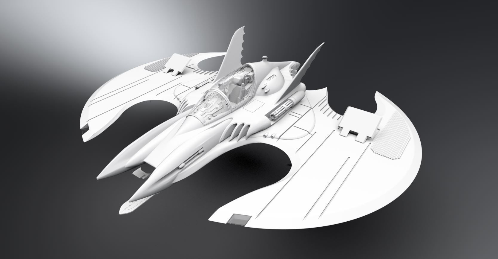 Batwing Scale model 3D model 3D printable | CGTrader