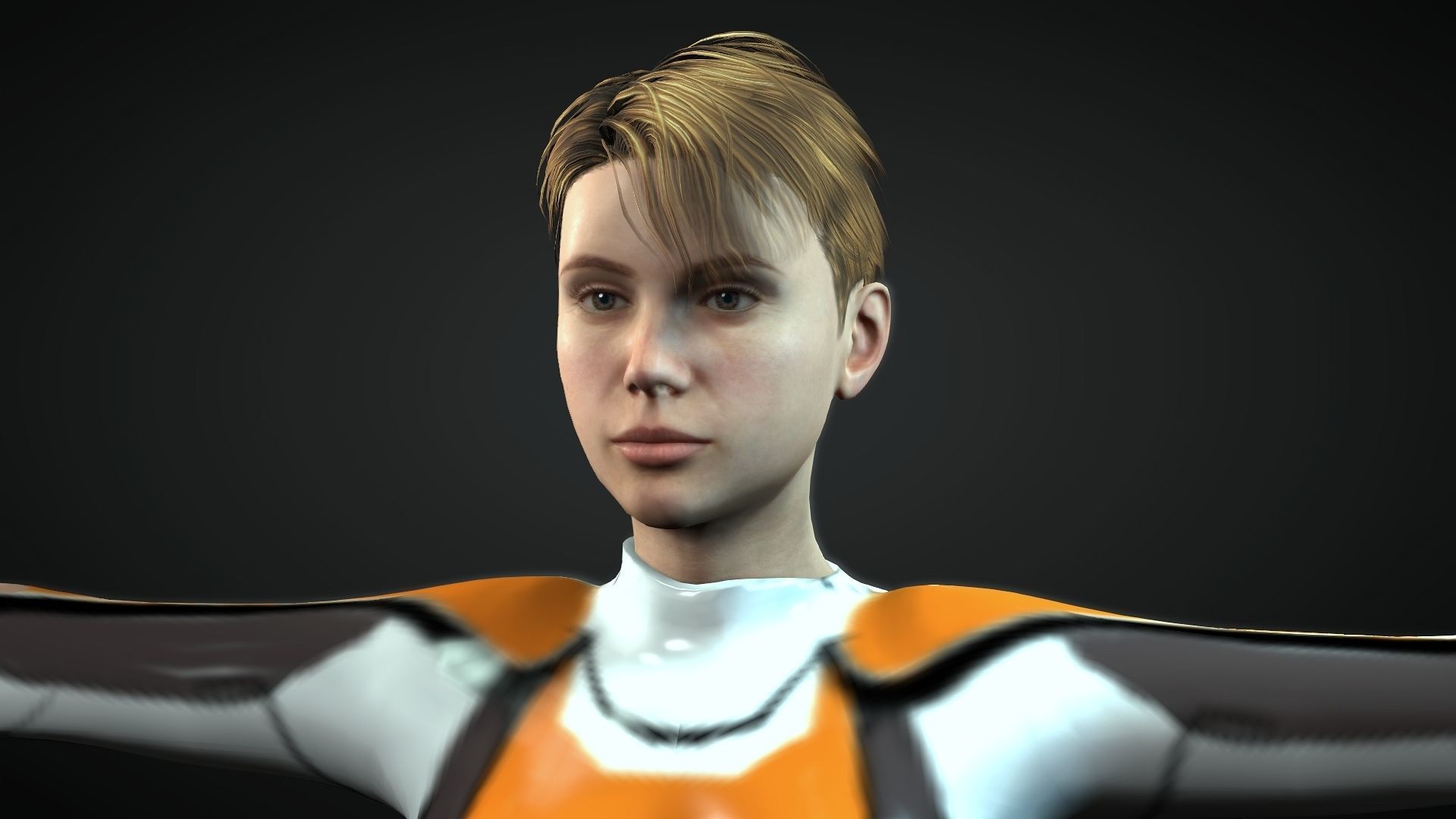 3d Model Fiction Woman Vr Ar Low Poly Cgtrader