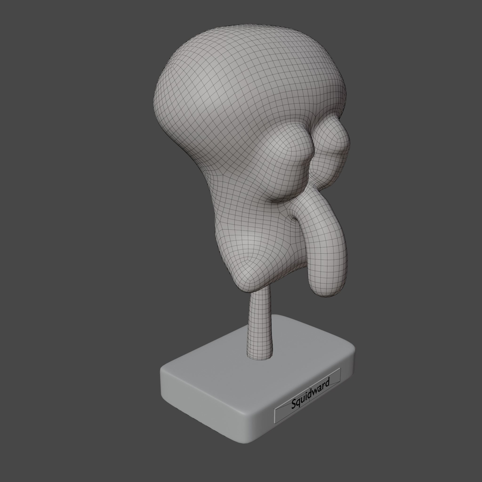 Squidward Sculpture 3D model | CGTrader