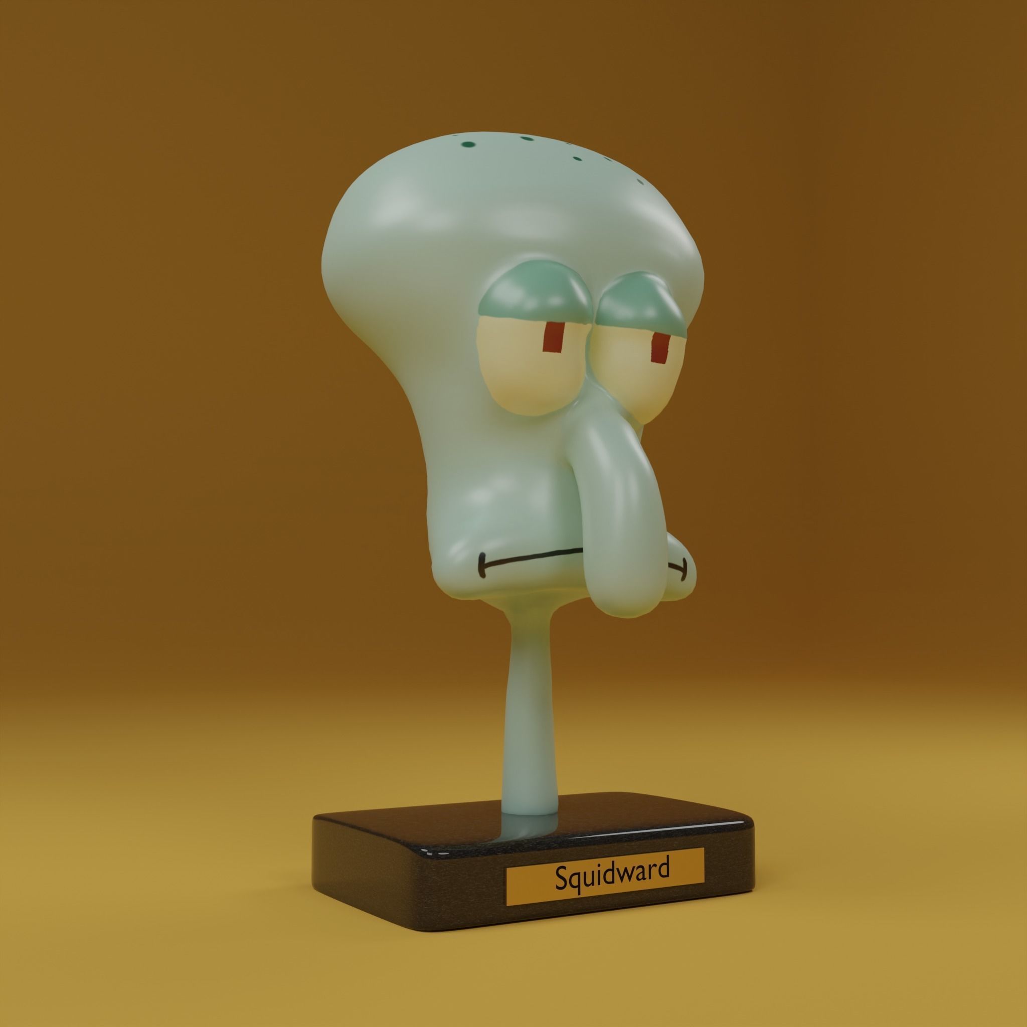 Squidward Sculpture 3D model | CGTrader