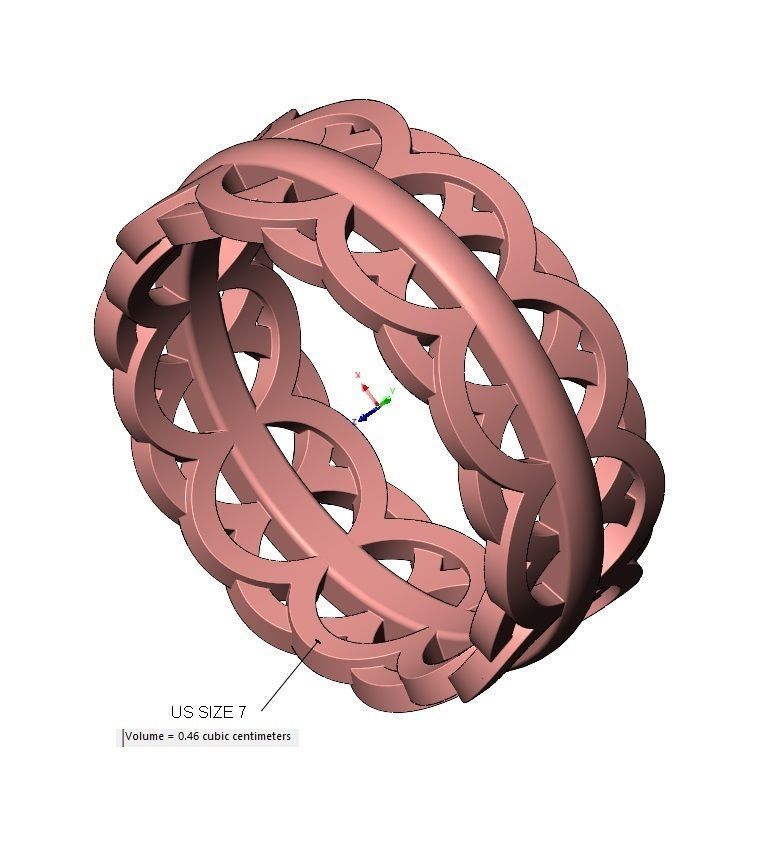 Double row Celtic arch pattern band 3D model 3D printable | CGTrader