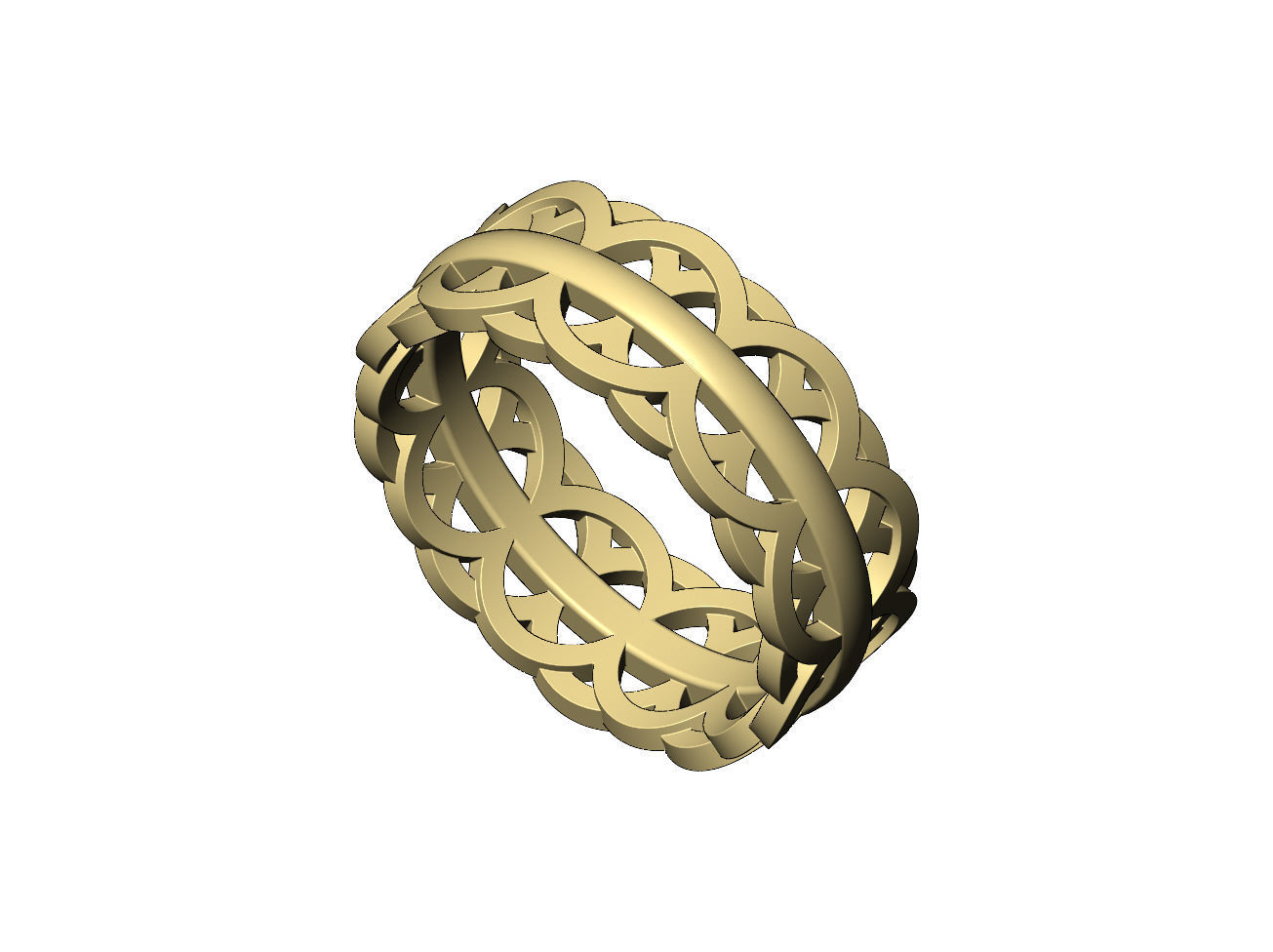 Double row Celtic arch pattern band 3D model 3D printable | CGTrader