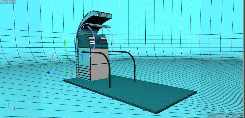 ATM Low poly machine 3D model | CGTrader