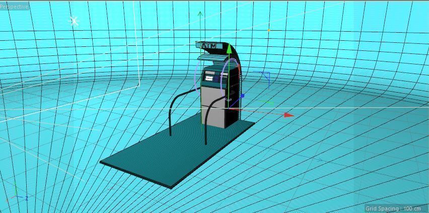 ATM Low poly machine 3D model | CGTrader