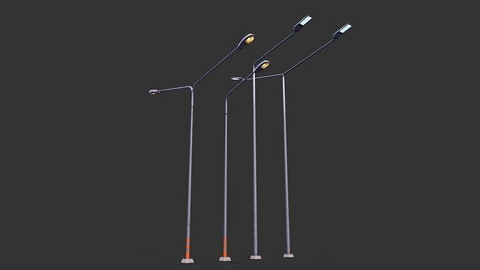3D model Street Light Assets Pack VR / AR / low-poly | CGTrader