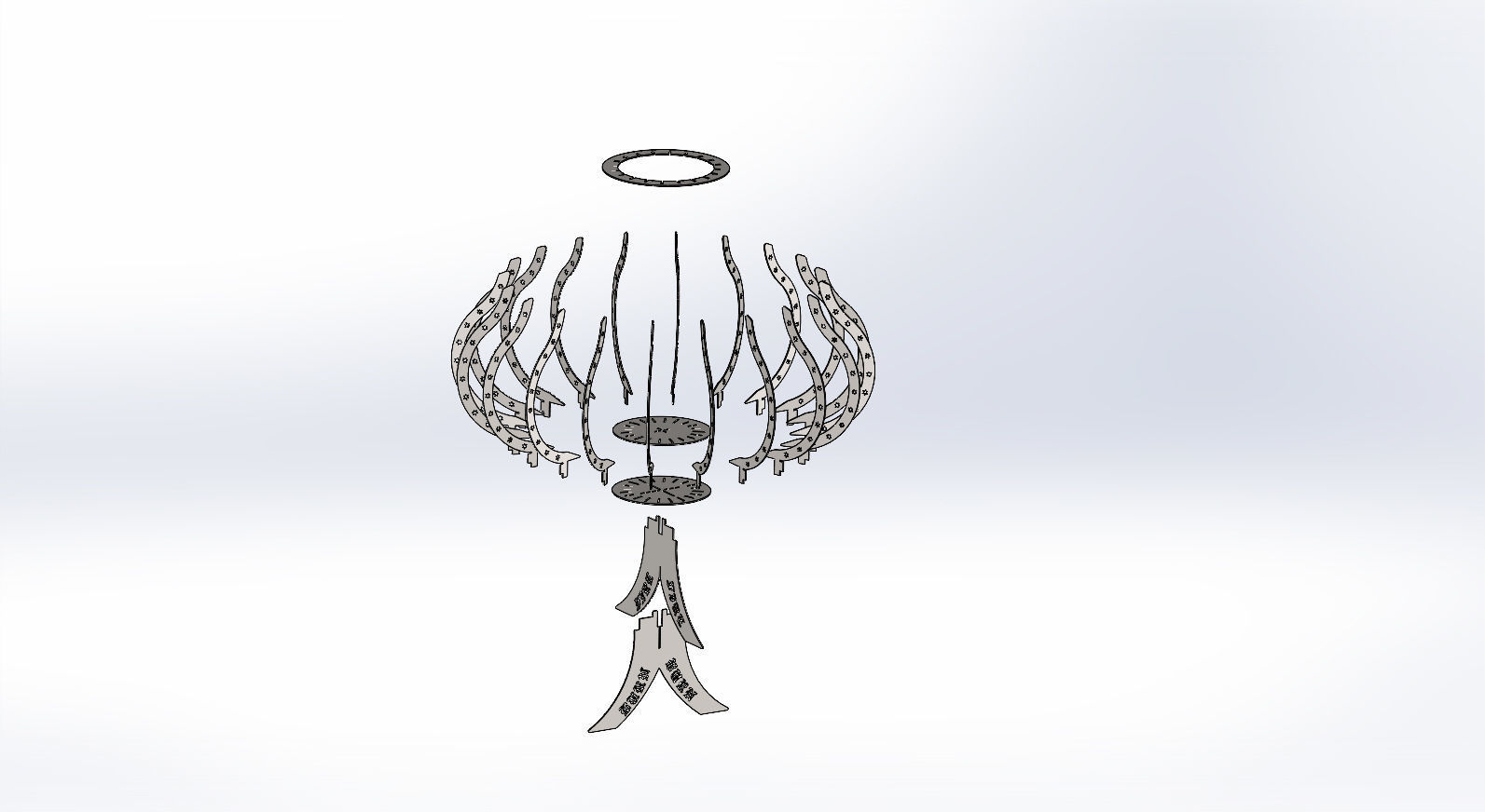 Modular Fire pit Design Dxf for Cnc Laser and Step format 3d 3D model ...