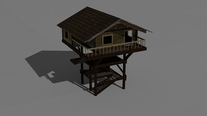 Forest Watch Tower free VR / AR / low-poly 3D model | CGTrader
