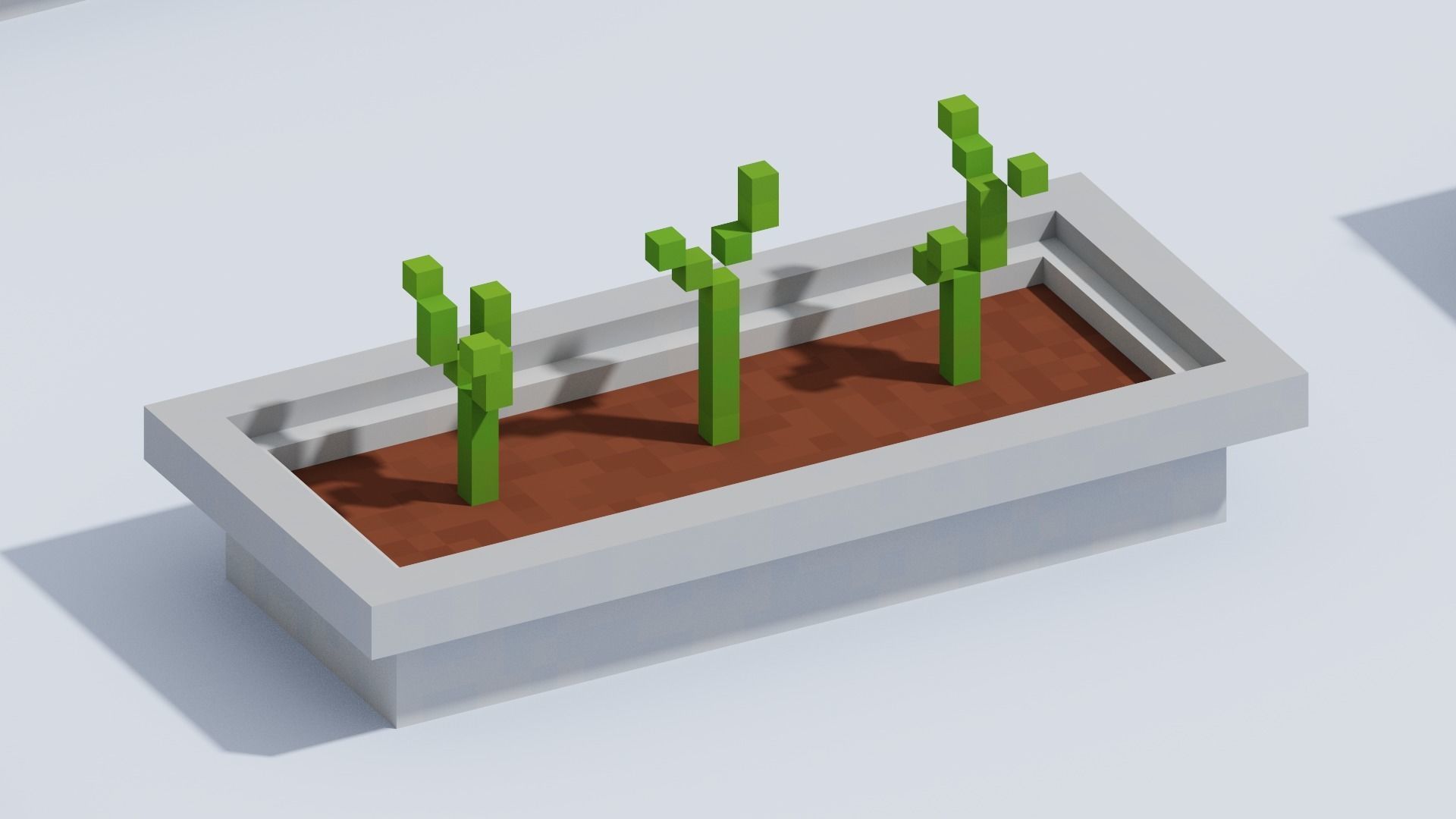 3D model Voxel Plantation Plant T1 VR / AR / low-poly | CGTrader