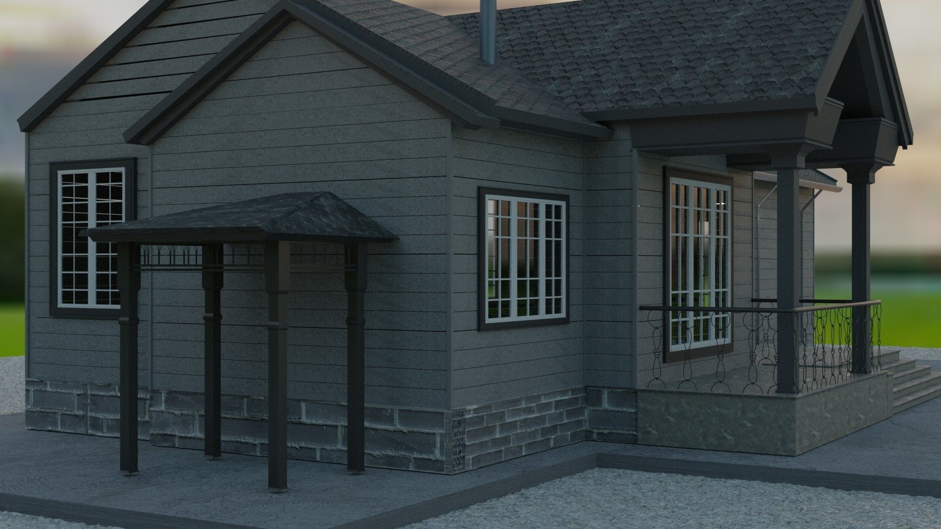 3D MODEL EUROPEAN HOUSE 3D model | CGTrader