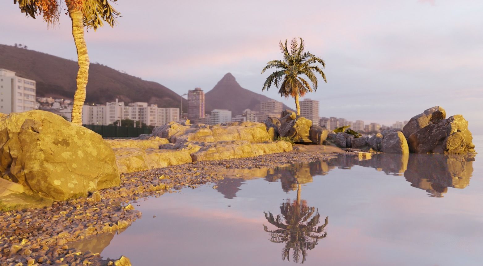 Realistic Beach 3D Model With textures Complete realistic 3D model ...