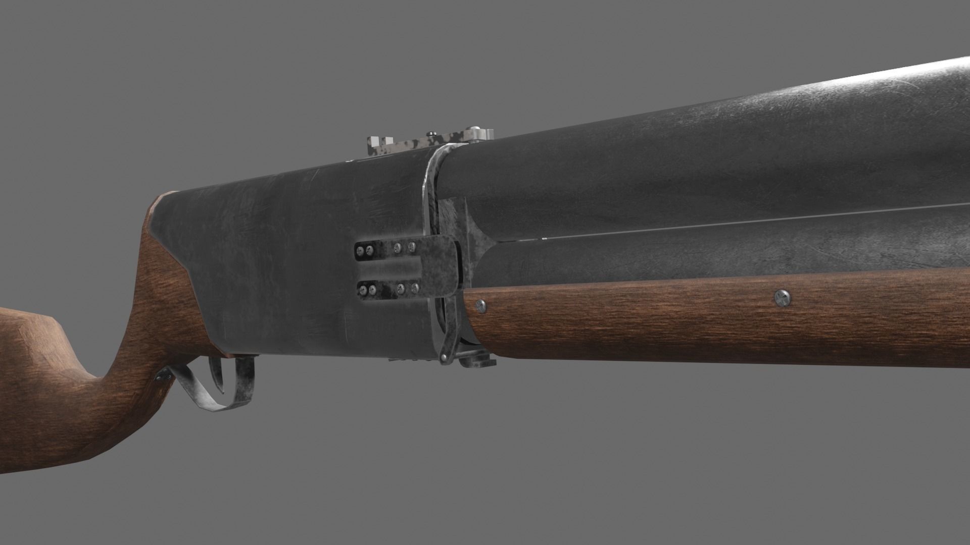 two-barrel grenade launcher free 3D model | CGTrader