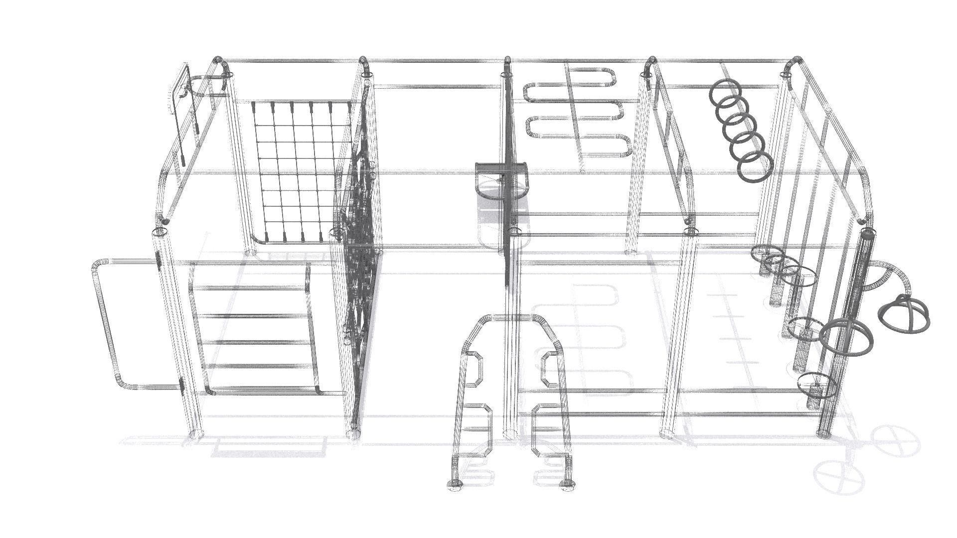 Fitness Gym Parcourse Equipment 3D model | CGTrader