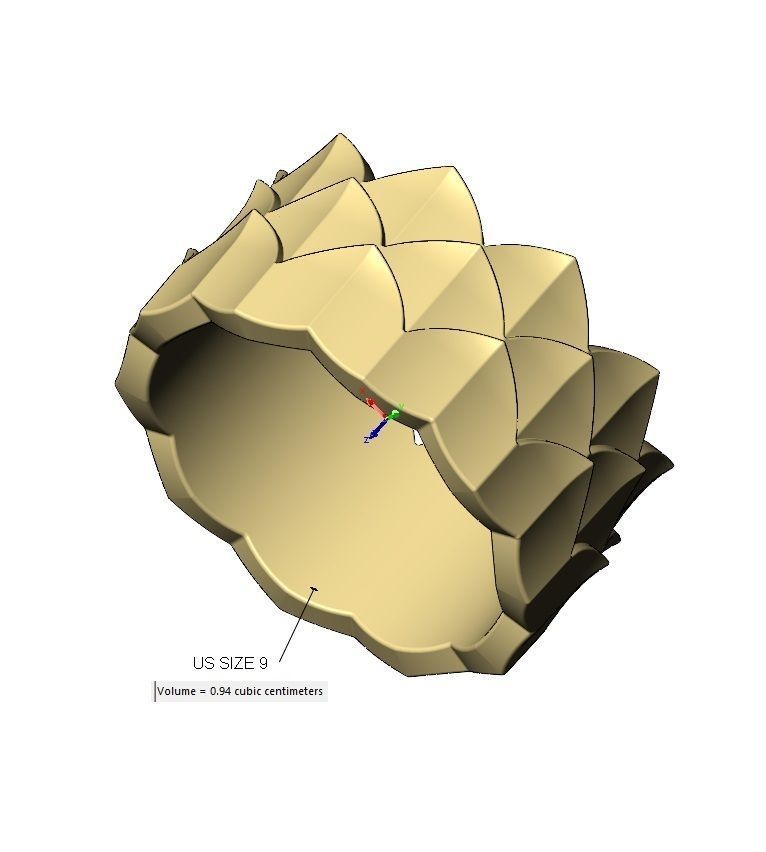 Leaf pattern band US sizes 6to9 3D model 3D printable | CGTrader