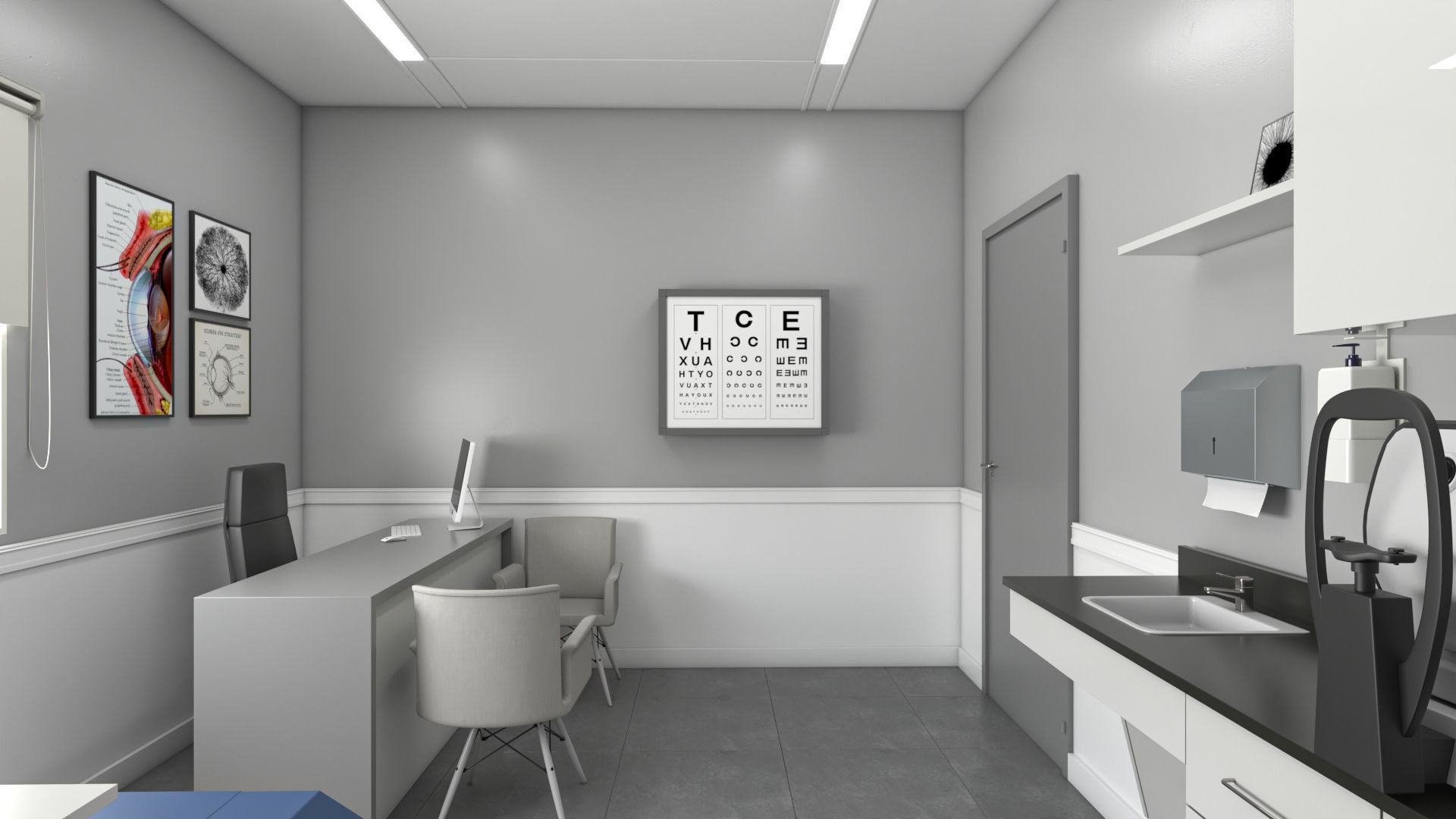 Eye Clinic Ophthalmologist 3D model | CGTrader