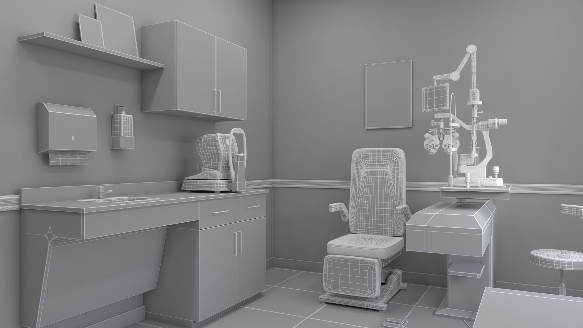 Eye Clinic Ophthalmologist 3D model | CGTrader