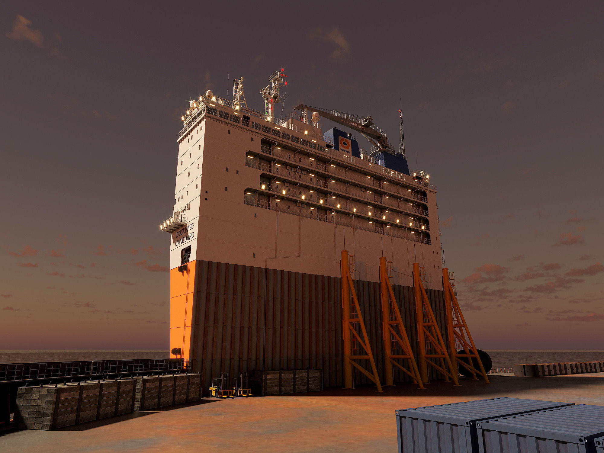 Dockwise Vanguard 3D model | CGTrader