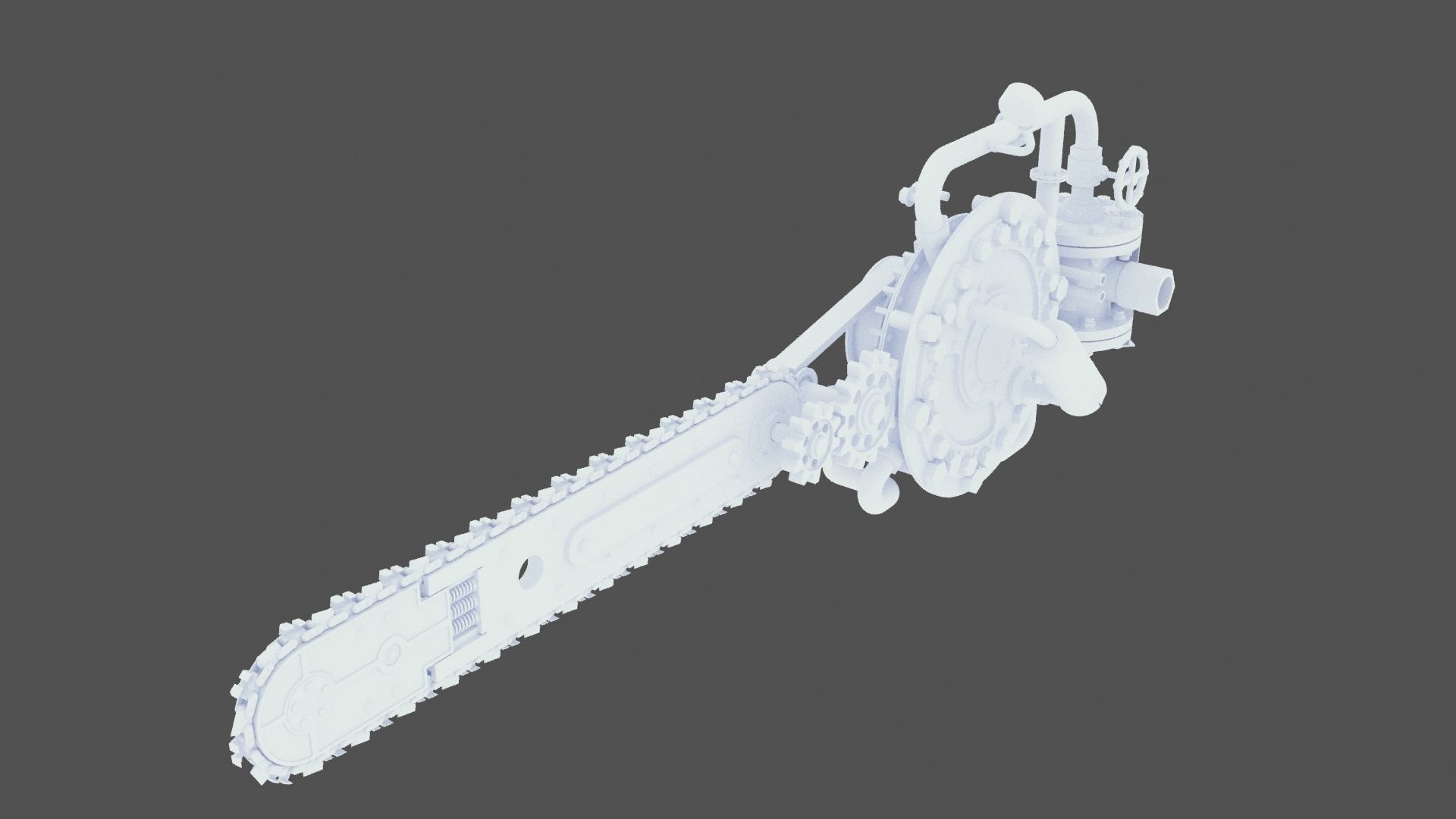 Steam ChainSaw 3D model | CGTrader