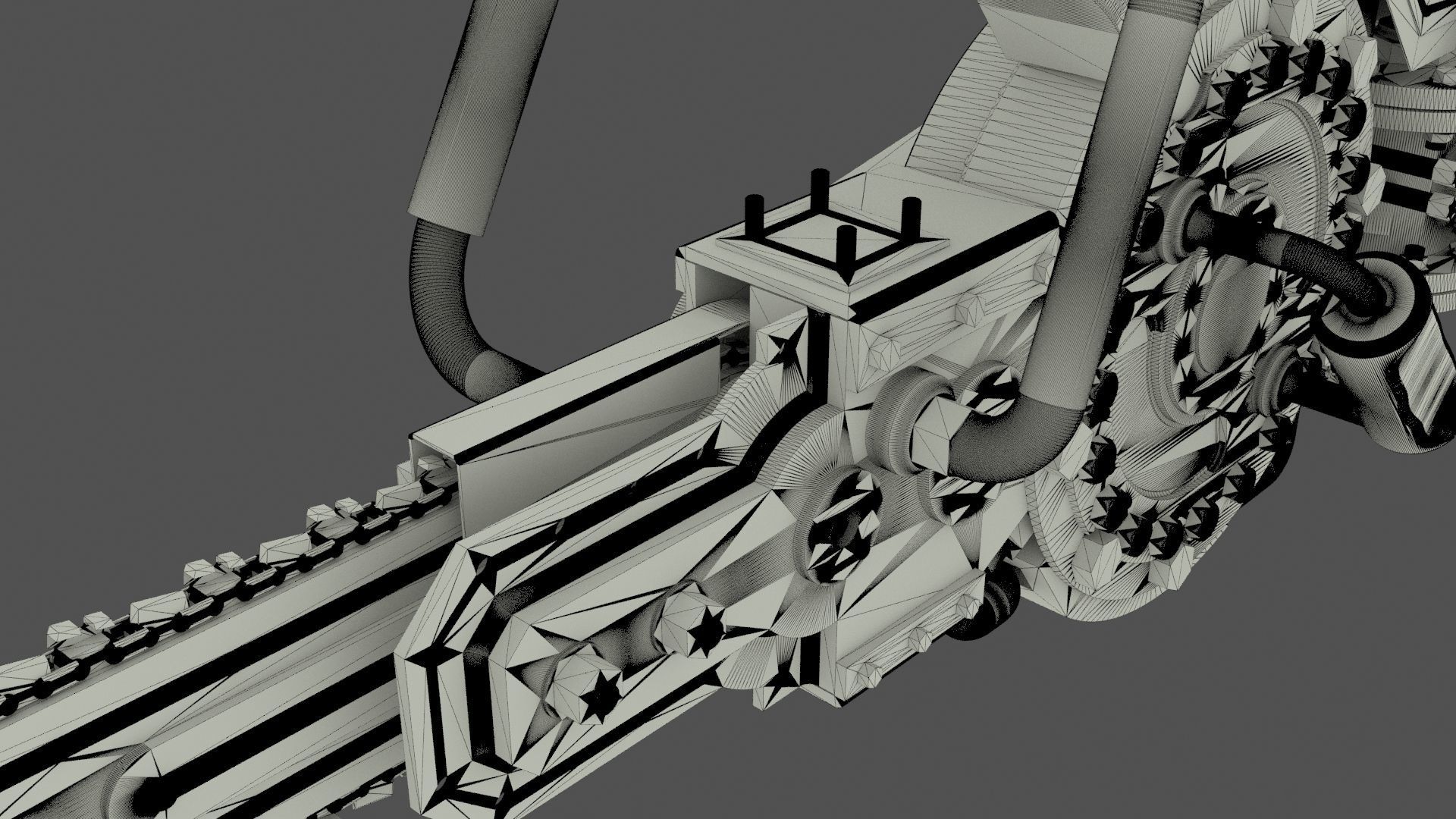 Steam ChainSaw 3D model | CGTrader