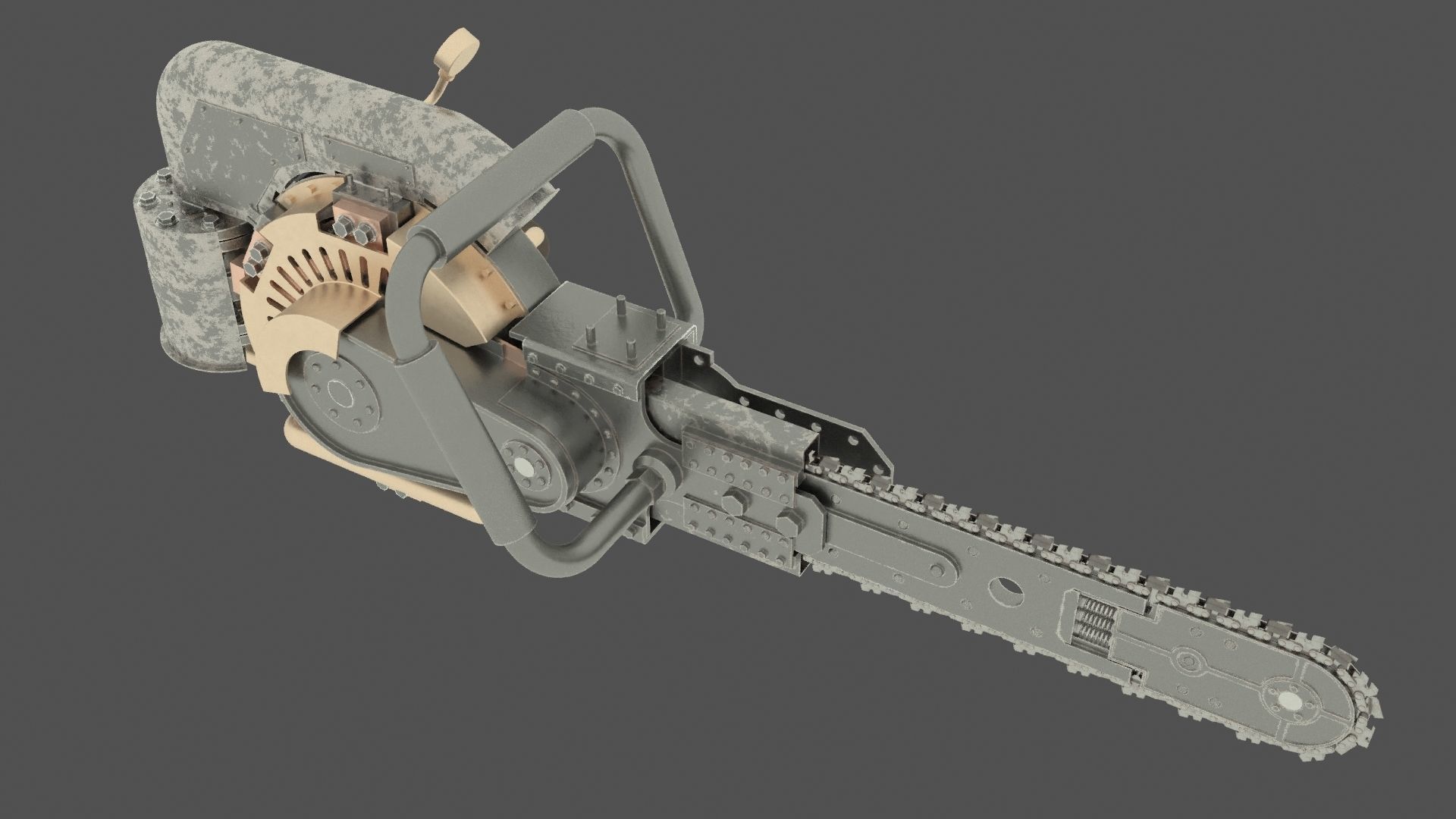 Steam ChainSaw 3D model | CGTrader