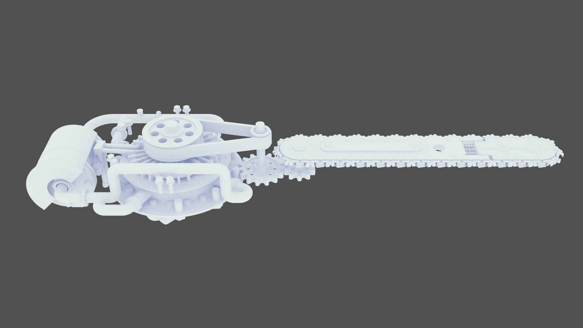 Steam ChainSaw 3D model | CGTrader