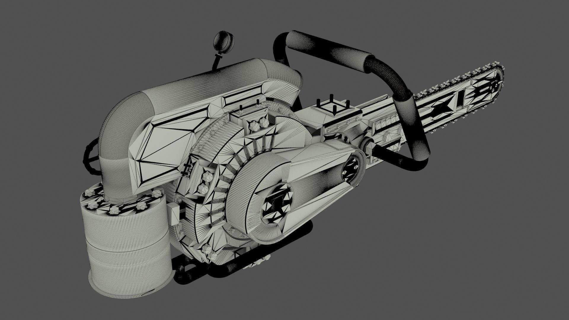 Steam ChainSaw 3D model | CGTrader