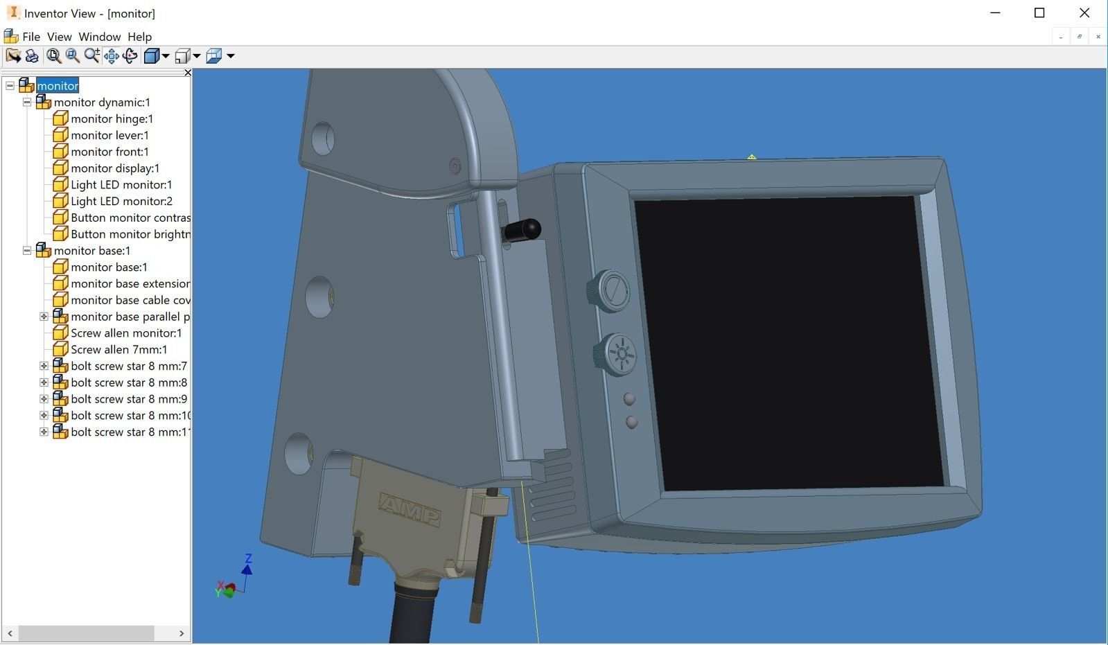 Airbus A320 Cockpit - Surveillance Monitor free 3D model | CGTrader