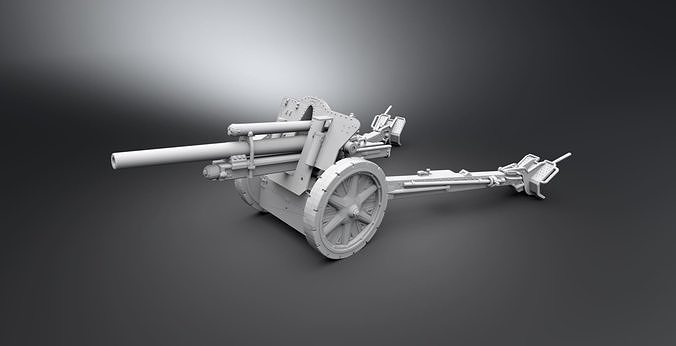 105mm leFH 18 Scale model 3D model 3D printable | CGTrader