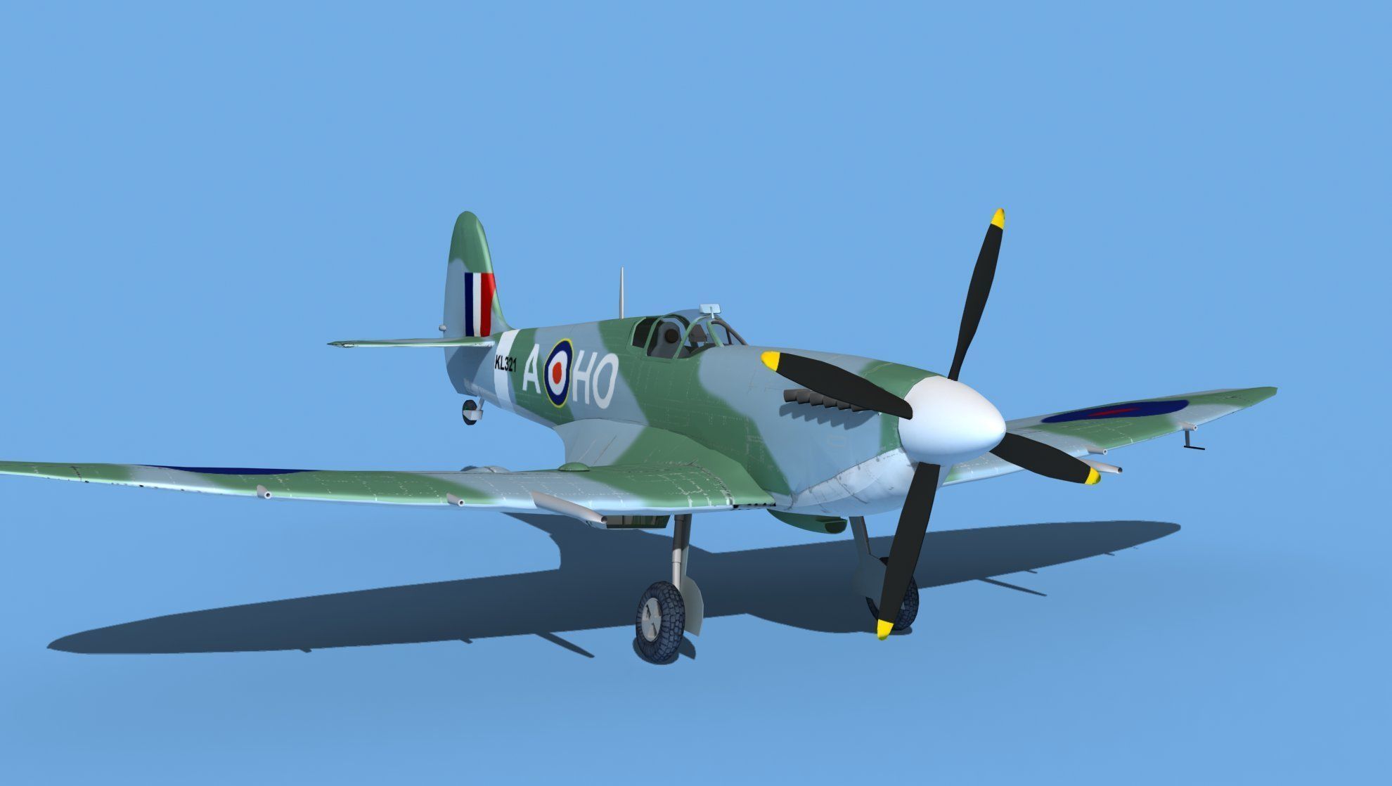 Supermarine Spitfire Mk IXb V01 3D model animated rigged | CGTrader