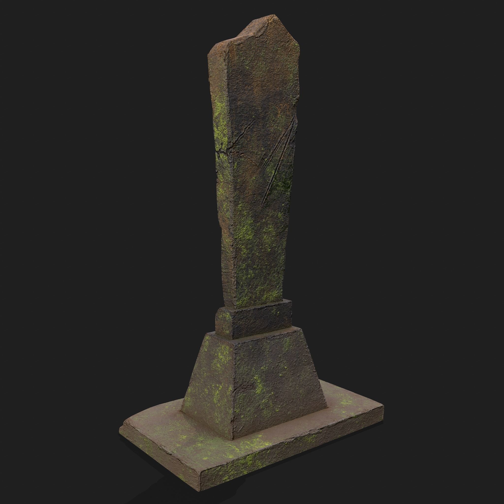 3D model Mossy Grave Stones VR / AR / low-poly | CGTrader