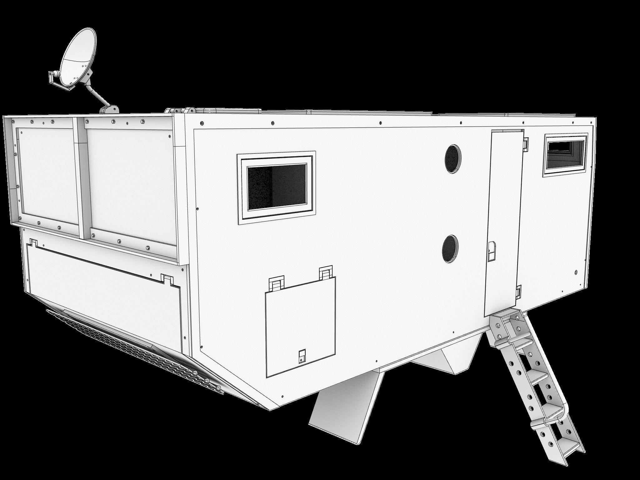 camper model box for RC truck fully 3d printable STL 3D model 3D ...