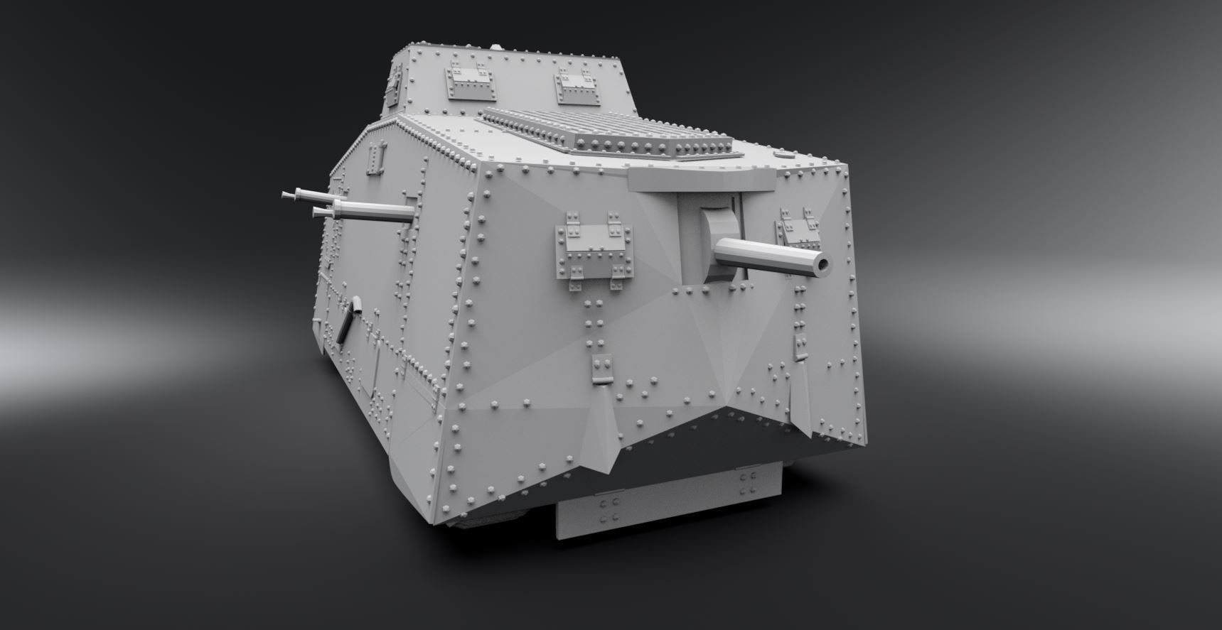 A7V Tank Scale model 3D model 3D printable | CGTrader