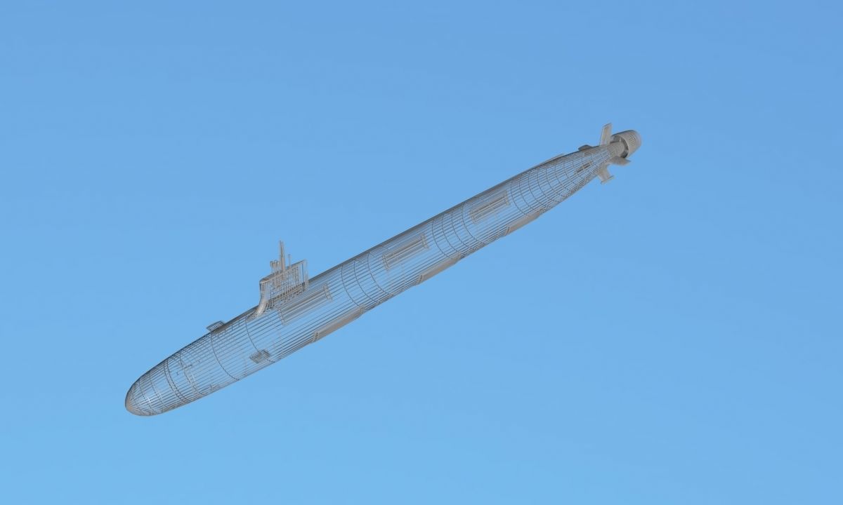 Virginia class SSN 777 USS North Carolina 3D model rigged | CGTrader